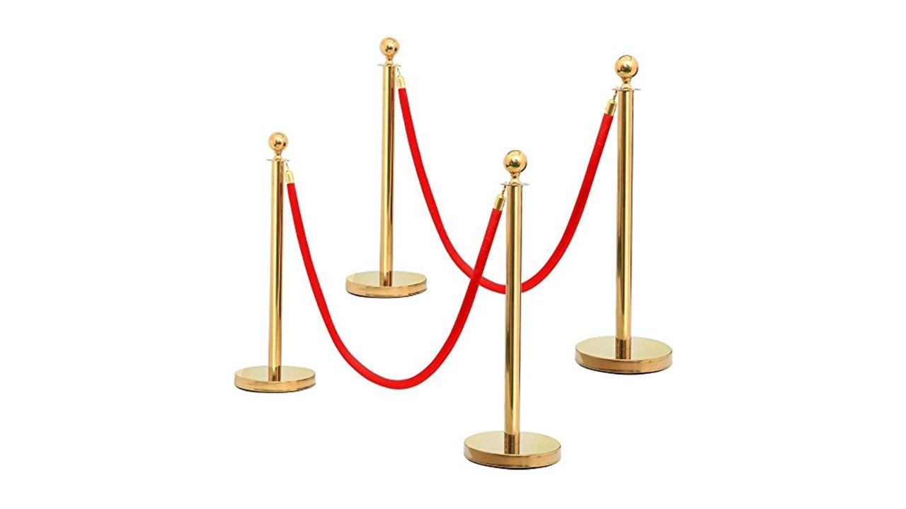 Gold Stanchions - Party Rentals NYC | Party Rental Nation